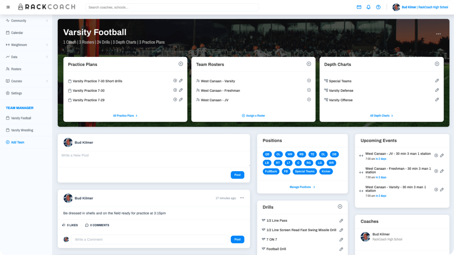 Team Manager - RackCoach